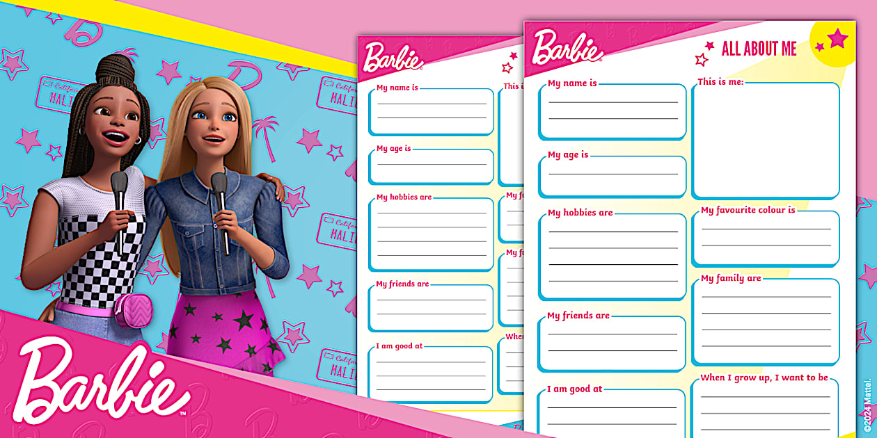Barbie: All About Me Activity Sheet [Ages 5-7] - Twinkl